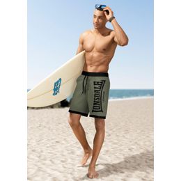 Boardshorts Lonsdale "CLENNELL", Herren, Gr. 5XL, N-Gr, gr&uuml;n (khaki), Obermaterial: 100% Polyester. Futter: 100% Polyester, bequem, Hosen Boardshorts, Badeshorts, Innenhose aus Mesh, Topseller