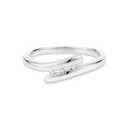 Fingerring Bruno Banani "Schmuck Geschenk Silber 925 Damenring" Gr. 53, silber (silberfarben, kristallwei&szlig;), Fingerringe, Damen, 53, Silber 925 (Sterlingsilber), 1,8mm, Fingerring, mit Zirkonia (synth.)
