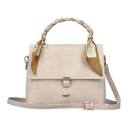 Umh&auml;ngetasche Rieker "Kaduna", Damen, Gr. B/H/T: 24,5cm x 20cm x 9cm, beige (hellbeige), Lederimitat, Taschen Umh&auml;ngetasche, mit Schulterriemen