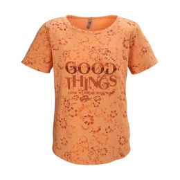G.I.G.A. by Killtec T-Shirt "GS 47 WMN TSHRT", Damen, Gr. 50, rot (apricot), Obermaterial: 95% Baumwolle, 5% Elasthan, G.I.G.A. DX BY KILLTEC, Shirts T-Shirt, Florales Damen T-Shirt, elastisch, hoher Baumwollanteil, bequem