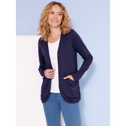 Shirtjacke Classic Basics "Shirtjacke", Damen, Gr. 44, marine, 100% Viskose, unifarben, Shirts Shirtjacke