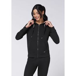 Kapuzensweatjacke Chiemsee, Damen, Gr. XL (42), schwarz (schwarz beauty), 60% Baumwolle, 40% Polyester, Sweatjacken Kapuzensweatjacke