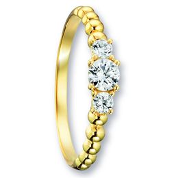 Goldring ONE ELEMENT "Zirkonia Ring aus 333 Gelbgold" Gr. 51, gold, Fingerringe, Damen, 51,mit Zirkonia, Gelbgold 333, Goldring
