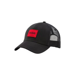 Baseball Cap Hugo "Kody-PL", Damen, schwarz (schwarz 001), Stoff, Kunstfaser, unifarben, Caps Baseball Cap, im Tucker Style, mit Hugo Patch