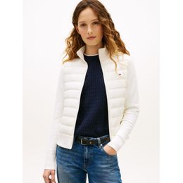 Steppjacke Tommy Hilfiger "LW KNIT MIX PADDED JACKET", Damen, Gr. XL (42), ivory silk, Steppware, Obermaterial: 100% Nylon, unifarben, h&uuml;ftlang, Jacken Steppjacke