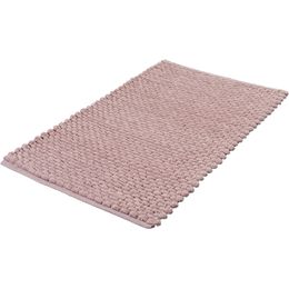 Badematte Kleine Wolke "Willow" Gr. 4, rosa (altrosa), H:10mm, Baumwolle, Polyester, Badematten, Badematte, Badteppich, gewebt, Uni Farben, quadratisch oder rechteckig