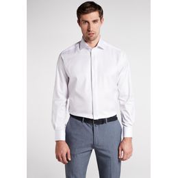 Langarmhemd Eterna "MODERN FIT", Herren, Gr. 44, Normalgr&ouml;&szlig;en, wei&szlig;, Twill, 100% cotton, tailliert, Umschlagmanschette, Hemden Langarmhemd, NON IRON (b&uuml;gelfrei)