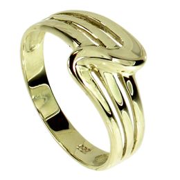 Fingerring OSTSEE-SCHMUCK "OSTSEE-SCHMUCK Ring Ursine Ring Ursine" Gr. 68, gold (wei&szlig;, neutral), Fingerringe, Damen, 68 (21,7), Gelbgold 333, Fingerring