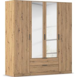 Kleiderschrank Rauch "Dreht&uuml;renschrank Schrank Garderobe Ankleide Schlafzimmer LAGOA", eiche artisan, B:181cm H:197cm T:54cm, Holzwerkstoff, Schr&auml;nke, Kleiderschrank, ger&auml;umige Schubladen, 3 Breiten, optional mit Aufsatz MADE IN GERMANY