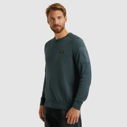 PME-Legend Rundhalspullover PME LEGEND, Herren, Gr. XL, stargazer, Strick, Obermaterial: 100% Baumwolle, unifarben, regular fit normal, Rundhals, Rippb&uuml;ndchen, Pullover Rundhalspullover, mit Logo Stickerei
