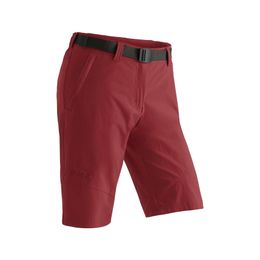 Funktionsshorts Maier Sports "Lawa", Damen, Gr. 52, Normalgr&ouml;&szlig;en, rot (weinrot), 90% Polyamid, 10% Elasthan, Hosen Funktionsshorts, Damen Shorts, kurze Wanderhose, Outdoorhose mit 2 Taschen, Regular Fit