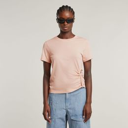 G-Star Raw T-Shirt G-STAR "Tops Adjustable Slim", Damen, Gr. L (40), rosa (liquid pink), Jersey, Obermaterial: 100% Baumwolle, unifarben, regular fit, Rundhals, abgesteppte Kante, Shirts T-Shirt, mit anpassbarer Form