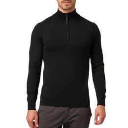 Troyer INDICODE "INAncona", Herren, Gr. M, schwarz, Strick, Obermaterial: 80% Baumwolle, 20% Polyester, unifarben, regular fit, ohne Ausschnitt, Pullover Troyer