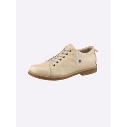 Schn&uuml;rschuh Andrea Conti, Damen, Gr. 38, beige (creme), Glattleder, Leder, Rindsleder, Schuhe Schn&uuml;rschuh