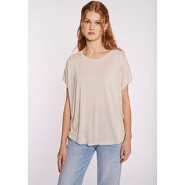 Haily's Kurzarmshirt HAILY&rsquo;S "SS M TP Ju44le", Damen, Gr. S, beige (cream), Jersey, Obermaterial: 75% Modal, 25% Polyester, unifarben, figurumspielend Po-bedeckend, Rundhals, Shirts Kurzarmshirt