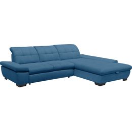 Ecksofa Alina "Salima", blau (brillantblau tbs 6), B:271cm H:90cm T:204cm, Sofas, Ecksofa, Inklusive R&uuml;ckenlehnenverstellung
