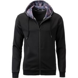 Kapuzensweatshirt LPO "SWEAT GILFORD II MEN", Damen, Gr. M(40/42), schwarz, 82% Polyester; 18% Elasthan, bequem, angesetztes B&uuml;ndchen, Sweatshirts Kapuzensweatshirt, mit Kontrastdetails