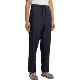 Jogginghose Jack Wolfskin "MONTERO PANTS W", Damen, Gr. L, N-Gr, blau (schwarz navy), Obermaterial: 100% Lyocell, Hosen Jogginghose