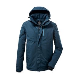 Outdoorjacke Killtec "KOW 161 MN JCKT", Herren, Gr. 3XL, blau (dunkelpetrol), Obermaterial: 100% Polyester;Futter: 100% Polyester;F&uuml;llung: 100% Polyester, Jacken Outdoorjacke, Wasser- und winddichte Funktionsjacke mit abnehmbarer Kapuze