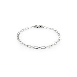 Armkette Kuzzoi "Armband Gliederkette Oval 925 Sterling Silber" Gr. 19, silber, Armb&auml;nder, Herren, 19, Silber 925 (Sterlingsilber), Armkette