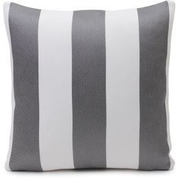 G&ouml;zze Kissenh&uuml;lle G&Ouml;ZZE "Bali" Gr. 2, grau (anthrazit, wei&szlig;), B:50cm L:50cm, Polyester, Obermaterial: 65% Polyacryl, 35% Polypropylen, Kissenbez&uuml;ge, Kissenh&uuml;lle