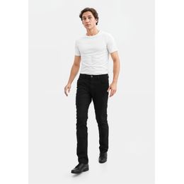 Regular-fit-Jeans INDICODE "INPittsburg", Herren, Gr. 33, L&auml;nge 32, schwarz (ultra schwarz), Denim/Jeans, Obermaterial: 98% Baumwolle, 2% Elasthan, Abriebeffekte, slim fit, Jeans Regular-fit-Jeans