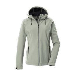 Softshelljacke Killtec "KOW 8 WMN SFTSHLL JCKT", Damen, Gr. 44, graugr&uuml;n, Oberseite: 92% Polyester, 8% Elasthan;R&uuml;ckseite: 100% Polyester, Jacken Softshelljacke, Damen Softshelljacke: wasser- und windabweisend, atmungsaktiv