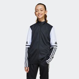 Trainingsjacke adidas Performance "SQUADRA 25 KIDS", Damen, Gr. 116, schwarz-wei&szlig; (schwarz, wei&szlig;), Obermaterial: 100% Polyester, Jacken Trainingsjacke
