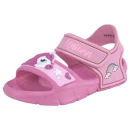 Sandale Disney "Unicorn", M&auml;dchen, Gr. 32, pink (fuxia), Synthetik, Schuhe Sandale, mit Klettverschl&uuml;ssen