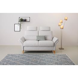 2-Sitzer Home Affaire "Westerland", silber, B:166cm H:90cm T:89cm, 98% Polyester 2% Polyamid, Sofas, 2-Sitzer, Federkern-Polsterung. wahlweise mit Armlehnfunktion