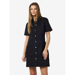 Jeanskleid Noisy may "NMNISA S/S SLIM DENIM DRESS VI526BL NOOS", Damen, Gr. XS, N-Gr, schwarz, Denim/Jeans, Obermaterial: 69% Baumwolle, 29% Polyester, 2% Elasthan, unifarben, Kleider Jeanskleid