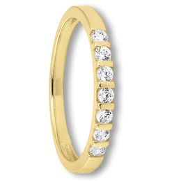 Goldring ONE ELEMENT "Zirkonia Ring aus 333 Gelbgold" Gr. 48, gold, Fingerringe, Damen, 48,mit Zirkonia, Gelbgold 333, Goldring