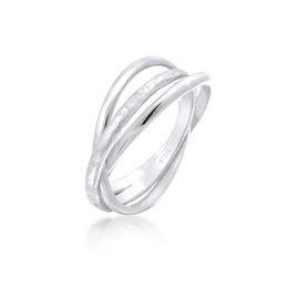 Silberring Elli "Ring Basic Wickelring Trend Trinity 925 Silber" Gr. 56, silber, Fingerringe, Damen, 56, Silber 925 (Sterlingsilber), Silberring