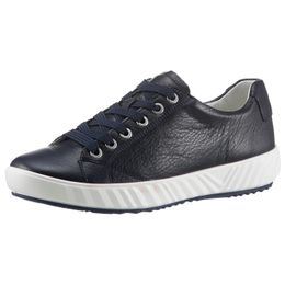 Sneaker Ara "AVIO", Damen, Gr. 6, blau (dunkelblau), Glattleder, unifarben, Schuhe Sneaker, Slipper, Halbschuh, Freizeitschuh mit Wechselfu&szlig;bett in G-Weite