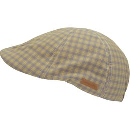 Schieberm&uuml;tze Chillouts "Samsun Hat", Herren, Gr. L/XL, gelb, Kunstfaser, kariert, M&uuml;tzen Schieberm&uuml;tze, mit feinem Karomuster & modernem Schnitt