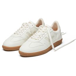 Sneaker FLAMINGOS LIFE "BURELA SLIM", Herren, Gr. 40, wei&szlig; gum, Synthetik, Textil, Schuhe Sneaker, veganer Sneaker, Obermaterial aus 70% Maisresten