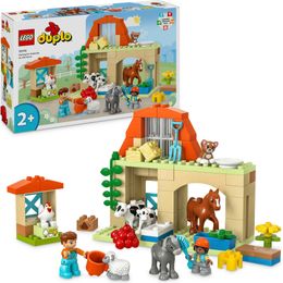 Konstruktionsspielsteine Lego "Tierpflege auf dem Bauernhof (10416), Lego DUPLO Town", bunt, Spielbausteine, Baby, Kunststoff, Konstruktionsspielsteine, Made in Europe, Topseller
