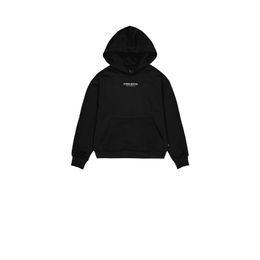 Hoodie Alpha Industries "Studio Edition Backprint Hoodie W", Damen, Gr. XS, schwarz, Obermaterial: 80% Baumwolle, 20% Polyester, loose fit, Sweatshirts Hoodie