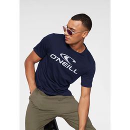 O`Neill T-Shirt O'NEILL "O'NEILL LOGO T-SHIRT", Herren, Gr. L, blau (ink blau), Single Jersey, Obermaterial: 100% Baumwolle, unifarben, normal, Rundhals, Shirts T-Shirt, mit Logodruck, Topseller