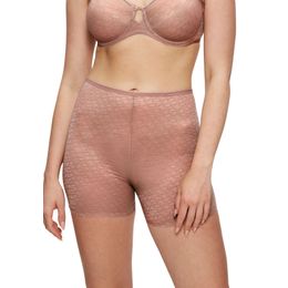 Lange Unterhose Triumph "Signature Sheer", Damen, Gr. 38, braun (toasted almond), Obermaterial: 62% Elasthan, 38% Polyamid, figurbetont, Unterhosen Lange Unterhose, weich, extra d&uuml;nner Bund, elastisch, Monogramm-Design