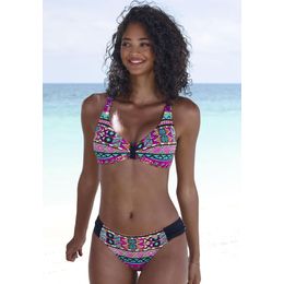Triangel-Bikini Buffalo, Damen, Gr. 40, Cup C/D, pink (pink bedruckt), Polyester, bedruckt, Bikini-Sets Triangel-Bikini, mit farbenfrohen Design