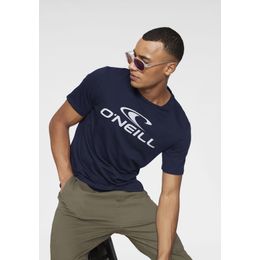 O`Neill T-Shirt O'NEILL "O'NEILL LOGO T-SHIRT", Herren, Gr. M, blau (ink blau), Single Jersey, Obermaterial: 100% Baumwolle, unifarben, normal, Rundhals, Shirts T-Shirt, mit Logodruck, Topseller