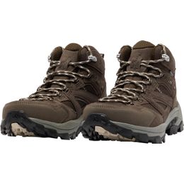 Wanderschuh Jack Wolfskin "VOJO TOUR TEXAPORE MID M", Herren, Gr. 47, braun (cold coffee), Synthetik, Textil, Schuhe Wanderschuh, Wasserdicht, Trekkingschuh