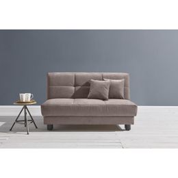 ell+ell Schlafsofa ELL + ELL "Tilda", braun (schlamm), B:160cm H:90cm T:100cm, 100% Polyester, Sofas, Schlafsofa, Breite 160 cm, inkl. 2 Zierkissen