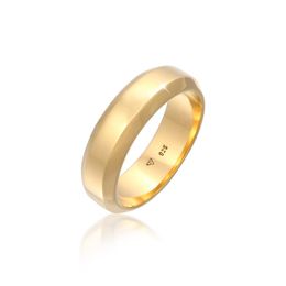 Silberring Kuzzoi "Ring Herren Bandring Basic 925 Silber" Gr. 62, gold, Fingerringe, Damen, 62, Silber 925 (Sterlingsilber), Silberring