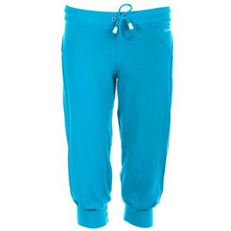 Sporthose WINSHAPE "WBE5", Damen, Gr. L, Normalgr&ouml;&szlig;en, blau (t&uuml;rkis), 90% Baumwolle, 10% Elasthan, Hosen Sporthose, 3/4-Trainingshose