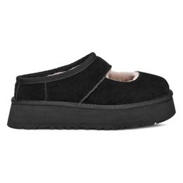 UGG Australia Clog UGG "BEA MARY JANE", Damen, Gr. 8 (39), schwarz, Veloursleder, unifarben, Schuhe Clog, Plateauschuh, Loafer, Sandale zum Schlupfen