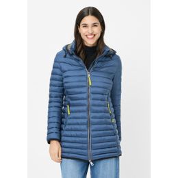 Fuchs & Schmitt Steppjacke FUCHS SCHMITT "Steppjacke", Damen, Gr. 48, blau, Web, Obermaterial: 100% Polyamid, clean, unifarben, regular fit normal, Rundhals, eingesetzt gerader Abschluss, Jacken Steppjacke, mit abnehmbarer Kapuze