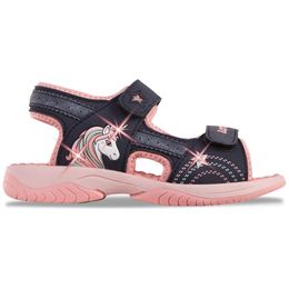 Sandale Lotto, M&auml;dchen, Gr. 28, bunt (navy, pink), Synthetik, mehrfarbig, Schuhe Sandale, - mit blinkenden LED Leuchten