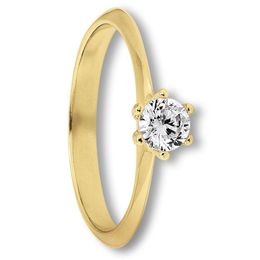 Goldring ONE ELEMENT "Zirkonia Ring aus 333 Gelbgold" Gr. 56, gold, Fingerringe, Damen, 56,mit Zirkonia, Gelbgold 333, Goldring